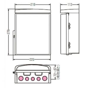 WB-11DM (未来工業)｜ウオルボックス 屋根一体型(ヨコ型)｜ウオルボックス｜電材堂【公式】