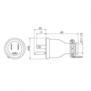 ME2542 (明工社)｜防水プラグ・防水コネクターボデー｜配線器具｜電材堂【公式】