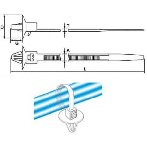 RT50SD6 (ヘラマンタイトン)｜プッシュマウントタイ｜電気材料・消耗材｜電材堂【公式】