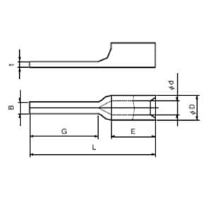 BT0.75-11 (ニチフ)｜裸ブレード端子 (BT形)｜電気材料・消耗材｜電材堂【公式】
