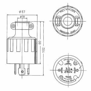 4322R (アメリカン電機)｜プラグ｜配線器具｜電材堂【公式】